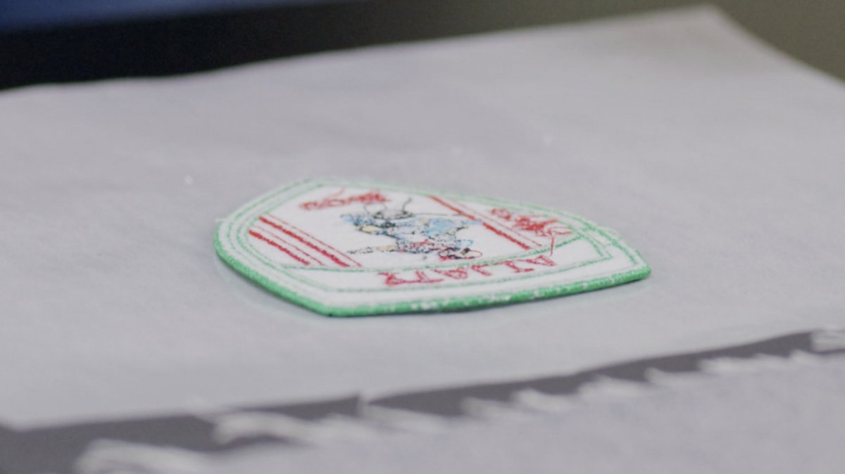 How to use adhesive film to fix embroidered badges | Madeira